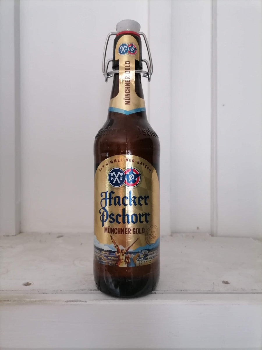Hacker Pshorr Munchner Gold 5.5% (500ml bottle) – waterintobeer